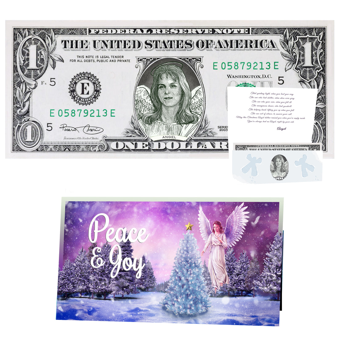 Christmas Angel Dollar Bill Stocking Stuffer Complete Gift Christmas G ...