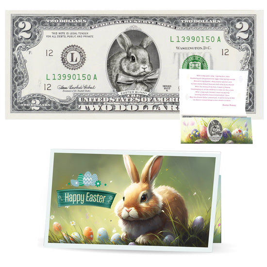 The Official Easter Bunny Dollar Bill. Real 2.0 USD V2 Bunny in Suit ...